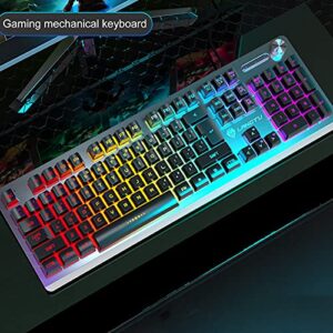 MuYiYi11 Adapter K002 Gaming KeyboardLights Backlight 104 Keys Mechanical Wired PC Keyboard for Gamers Gaming Keyboard for PC Computer Peripherals