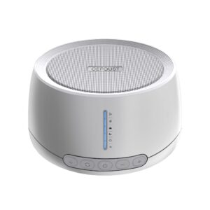 cefoust white noise machine,portable sound machine with 30 high fidelity soothing sounds,auto-off timer 36 levels audio size adjustment，sleep sound machine for baby adults kids(white) …