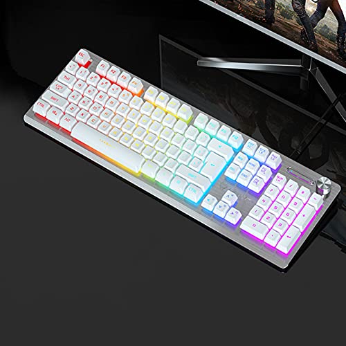 MuYiYi11 Adapter K002 Gaming KeyboardLights Backlight 104 Keys Mechanical Wired PC Keyboard for Gamers Gaming Keyboard for PC Computer Peripherals