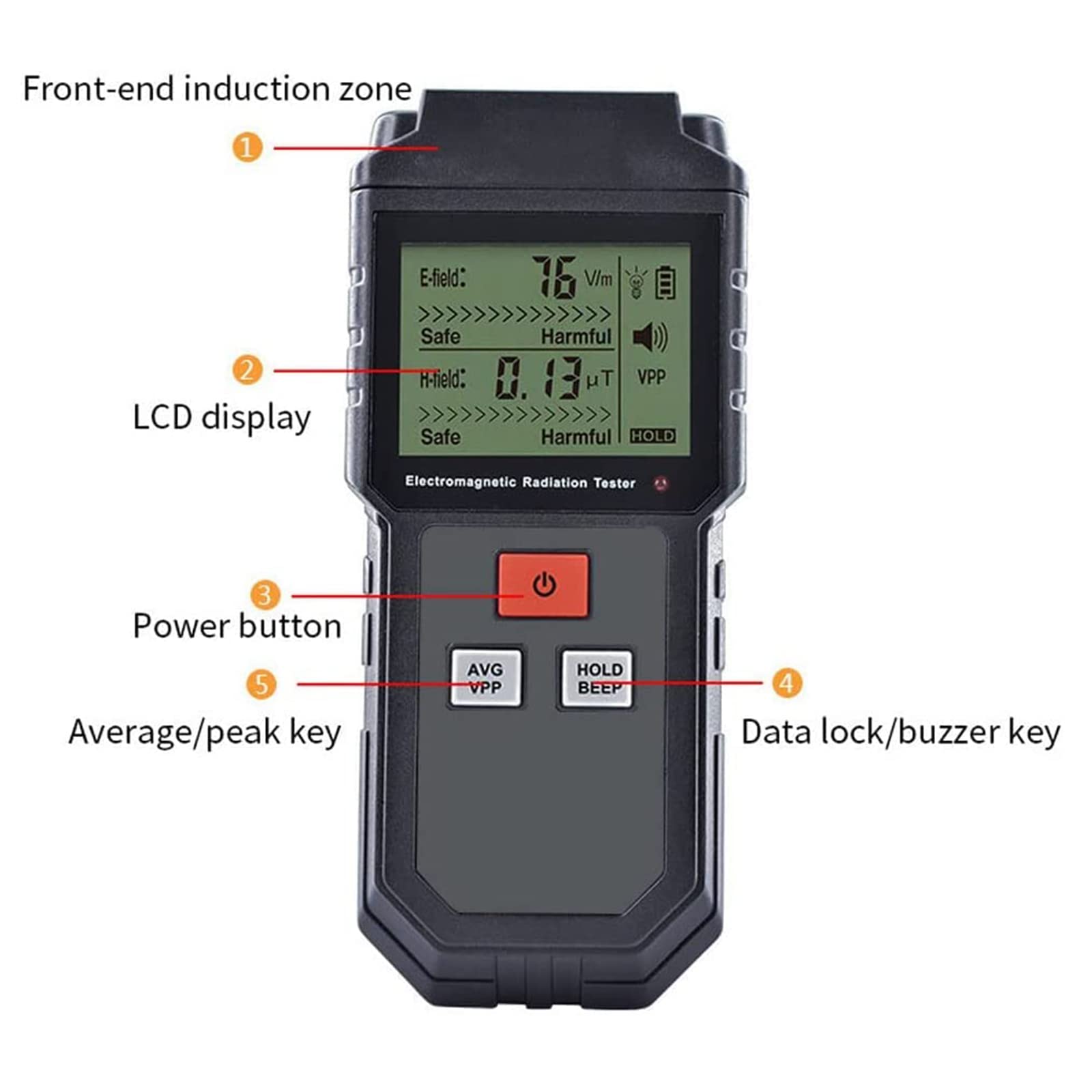 2022 New Version Nuclear Radiation Detector Geiger Counter Dosage Alarm Device Dosimeter Monitor Portable Digital Meter High Sensitivity