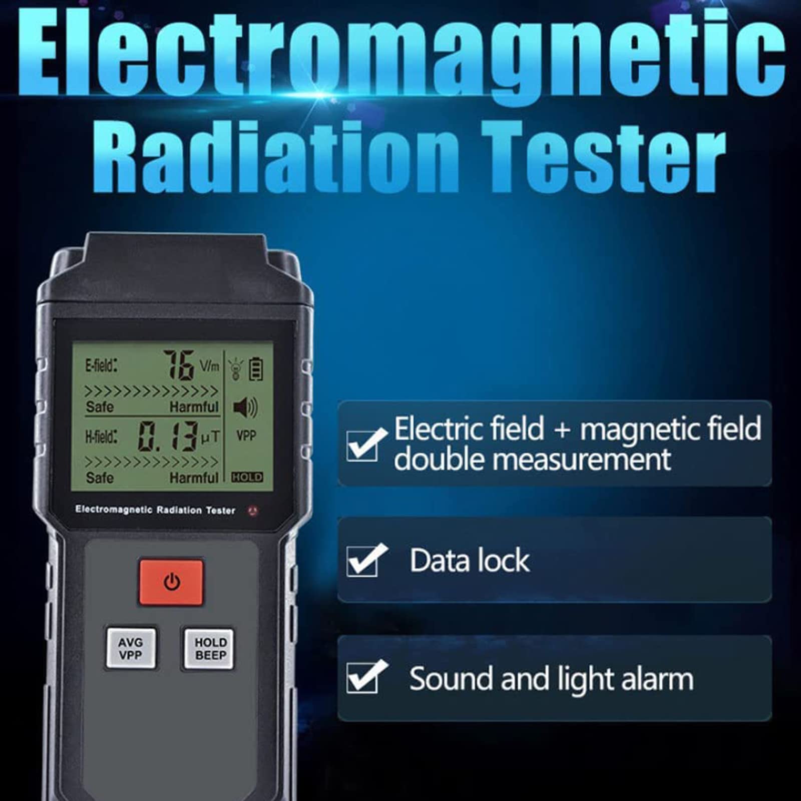 2022 New Version Nuclear Radiation Detector Geiger Counter Dosage Alarm Device Dosimeter Monitor Portable Digital Meter High Sensitivity