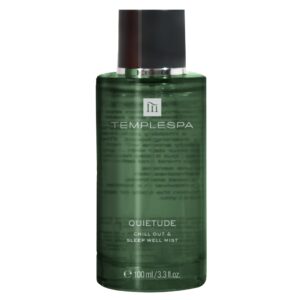 templespa | quietude | chill out & sleep well mist - natural body spray, natural relaxation aid, lavender, vetivert, cedarwood, chamomile fragrance, natural ingredients, vegan 3.3 fl.oz.