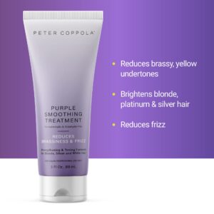 Peter Coppola Purple Smoothing Treatment Kit - Purple Smoothing & Keratin Cleanse, Straightening Refinishing And Repair Treatment, Boost Overall Color Vibrancy & Shine For Blonde, White or Silver Hair