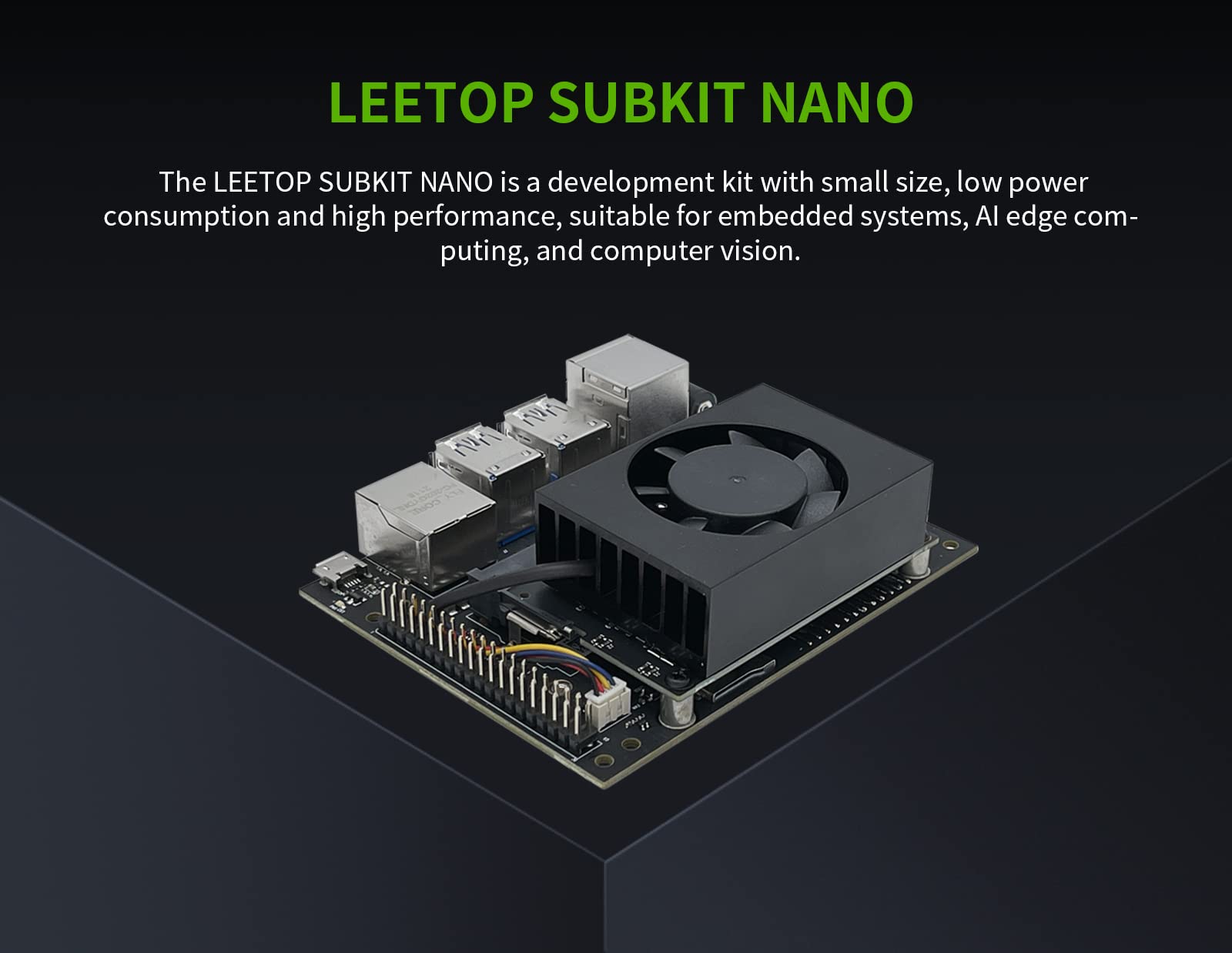 youyeetoo Jetson Nano Developer Kit, Onboard 16GB EMMC,Support SD Card SSD Extensions for AI Machine Learning(Fan Cooling)