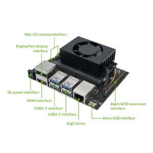 youyeetoo Jetson Nano Developer Kit, Onboard 16GB EMMC,Support SD Card SSD Extensions for AI Machine Learning(Fan Cooling)