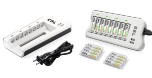 ebl 16 counts aa rechargeable battery with 808u battery charger combo