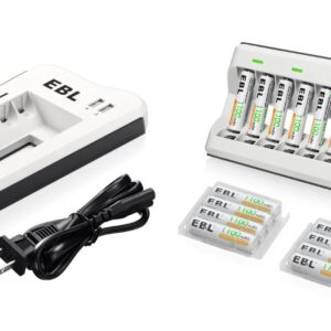 EBL 16 Counts AA Rechargeable Battery with 808U Battery Charger Combo