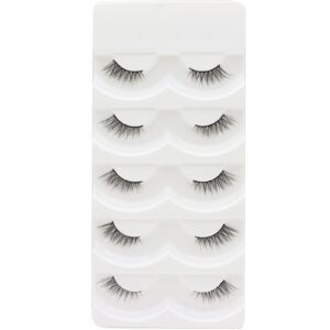 daoder eyelashes half lashes wispy cat eye faux mink lashes natural look 7-13mm short demi wispies false eyelashes soft lashes for daily wear 5 pairs (half lashes 05) black