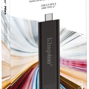 Kingston Flash Drive DataTraveler Max 512GB USB 3.2 High Speed 1000MB/s USB Type-C for Computer (DTMAX/512GB) Bundle with 1 Everything But Stromboli Lanyard