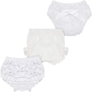 eurzom 3 pcs baby bloomers newborn diaper cover cute cotton newborn bloomers for baby girls shorts,briefs, panties for toddler girl multicolor