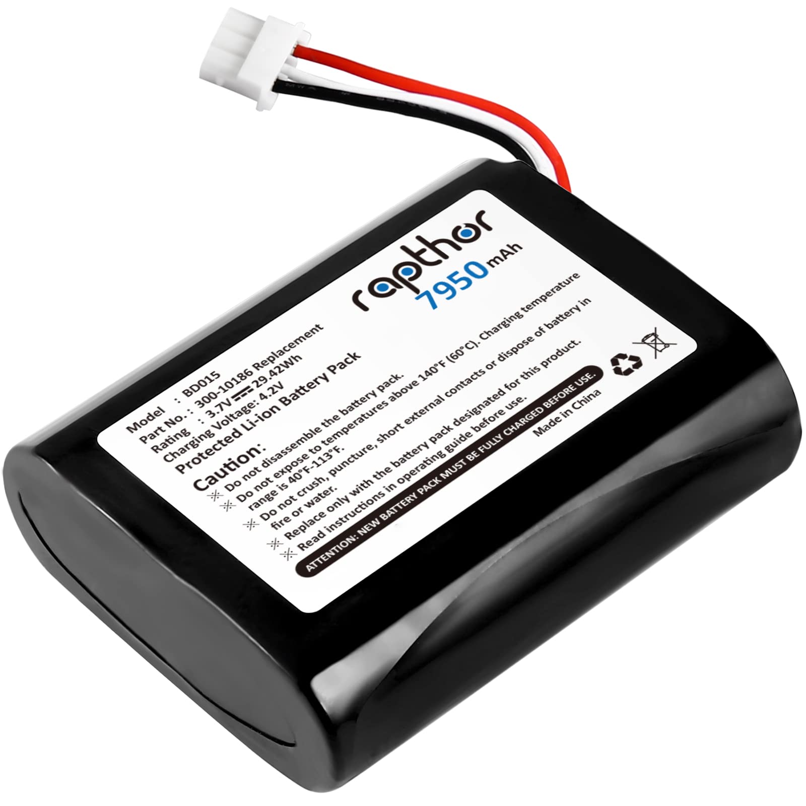 rapthor 7950mAh Replacement Battery 300-10186 for ADT Command Smart Security Panel 3.6V / 3.7V / 4.2V 29.42Wh