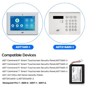 rapthor 7950mAh Replacement Battery 300-10186 for ADT Command Smart Security Panel 3.6V / 3.7V / 4.2V 29.42Wh