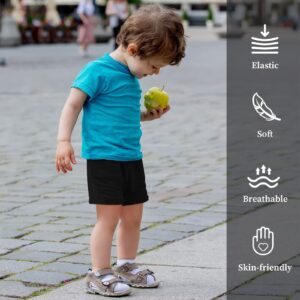 Resinta 4 Packs Unisex Toddlers and Babies' Cotton Pull-on Shorts Breathable Cotton Baby Boys' Shorts