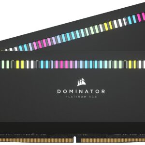 CORSAIR DOMINATOR PLATINUM RGB DDR5 RAM 32GB (2x16GB) 6000MHz CL36 Intel XMP iCUE Compatible Computer Memory - Black (CMT32GX5M2X6000C36)