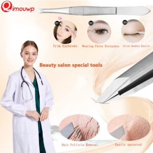 16 PCS Pimple Popper Tool Kit, Blackhead Remover Tools, Acne Extractor Tool, Cyst Removal Tool, Professional Stainless Steel Tweezers for Eyebrows Pimple Blemish Hair Removal, Tools for Beauty Salons