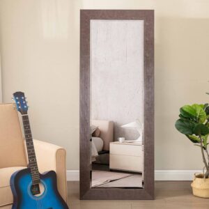 Full Body Mirror with Stand Wooden Framed Floor Length Mirror Stand Up Mirror Full Length Mirror with Stand Mirror Full Length Large Freestanding Leaner Mirror Faux Wood Mirror with Stand – Espresso