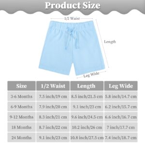 Resinta 4 Packs Unisex Toddlers and Babies' Cotton Pull-on Shorts Breathable Cotton Baby Boys' Shorts