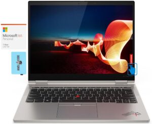 lenovo thinkpad x1 titanium yoga 13 home & business 2-in-1 laptop (intel i7-1160g7 4-core, 16gb ram, 1tb ssd, intel iris xe, 13.5" 60hz touch win 10 pro) with ms 365 personal, hub