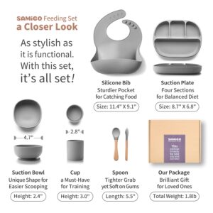 SAMiGO 5-Piece Silicone Dishware Place Setting, Multicolor