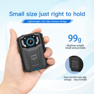 weyfinko FHD1080P Body Worn Cameras with Audio and Video Recording,Wearable Body Camera with Infrared NightVision and 12 HR Battery Life Recording(W1 Blue,No Card)