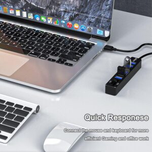 VIENON USB 3.0 Hub with 4 USB Ports USB Extender USB Splitter for MacBook Pro 2018/2017 and More