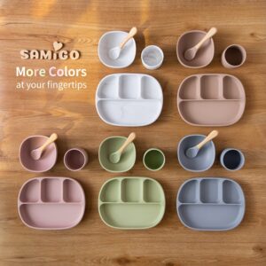 SAMiGO 5-Piece Silicone Dishware Place Setting, Multicolor