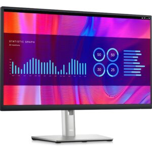 dell p2423de 23.8" qhd wled lcd monitor - 16:9 - black, silver