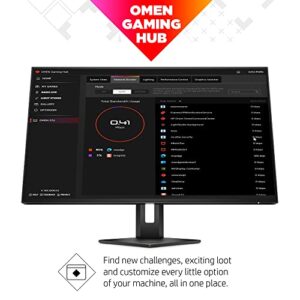 OMEN 27u 4K Gaming Monitor, 4K UHD Display (3840 x 2160), IPS panel, 99% sRGB, 95% DCI-P3, 16:9, AMD FreeSync Premium Pro Technology, 27u (2022),Black