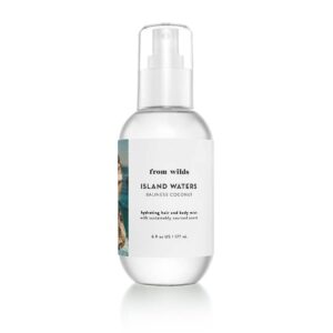 from wilds island waters hair & body mist - sustainably sourced fragrance indonesia clean cruelty-free | 6 fl oz, hair and body mist (6 fl oz)