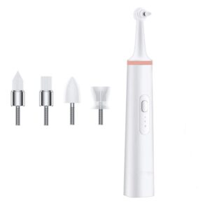 household electric tooth cleaning set with 3 adjustable modes teeth cl𝓮aning tools for pl𝒶que c𝒶lculus remover (basic-pink-aa battery powered)