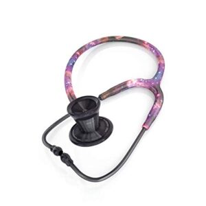 MDF Instruments Galaxy Blackout ProCardial Cardiology Stethoscope + MDF Pediatric and Neonatal Attachments with Clip