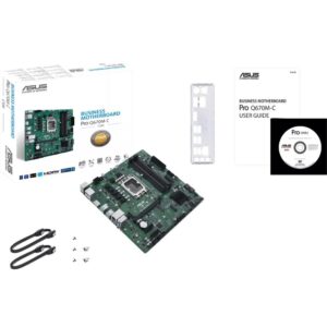 NVMe SSD M.2 slots,4 ASUS Pro Q670M-C-CSM LGA 1700 (Intel 12th Gen & Intel vPro) mATX Motherboard (PCIe 4.0, DDR5 4800, 2xNVMe SSD M.2, USB 3.2 Gen 2, ASUS Boot), Black