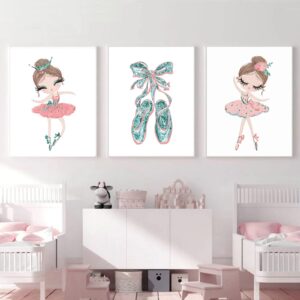 pwtxkah ballet dancer pictures watercolor ballet canvas wall art