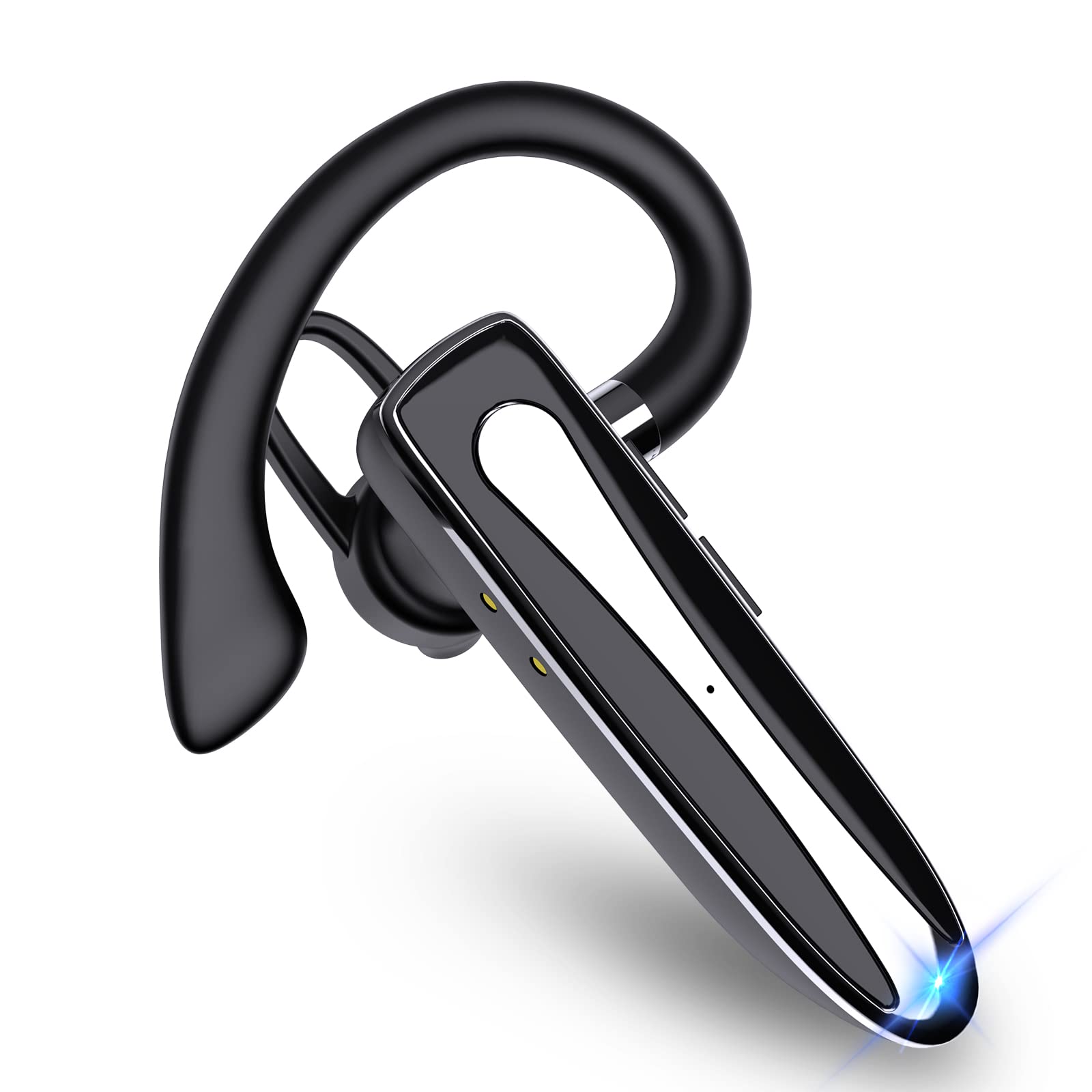 Bluetooth Headset 5.1 Wireless Bluetooth Earpiece for Cell Phones with Mic Hands-Free Single Ear Headset with CVC8.0 Noise Canceling for Office/Business/Driving Compatible with Android/iPhone/Laptop