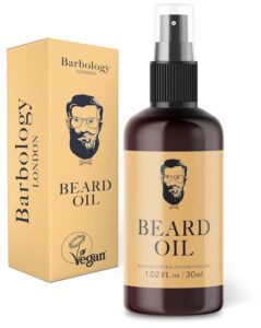 barbology london vegan multi-purpose beard oil for eliminating dandruff and impurities in hair, 1.02 oz