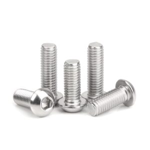 #10-32×3/4" Button Head Socket Cap Screws, Stainless Steel 18-8 (304), Allen Hex Button Head Screws,50PCS