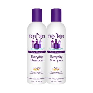 fairy tales daily cleanse everyday kids shampoo - gentle natural defining shampoo, tangle free, moisturizing and hydrating formula, paraben free - 12 oz (2 pack)