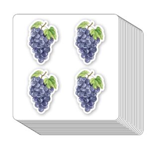 grapes stickers 1in for scrapbooking, arts, craft, kids diy, calendars, journals labels 80-pack