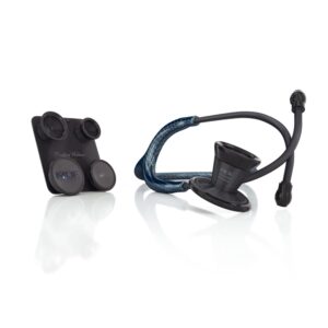 mdf instruments poseidon blackout procardial cardiology stethoscope + mdf pediatric and neonatal attachments with clip