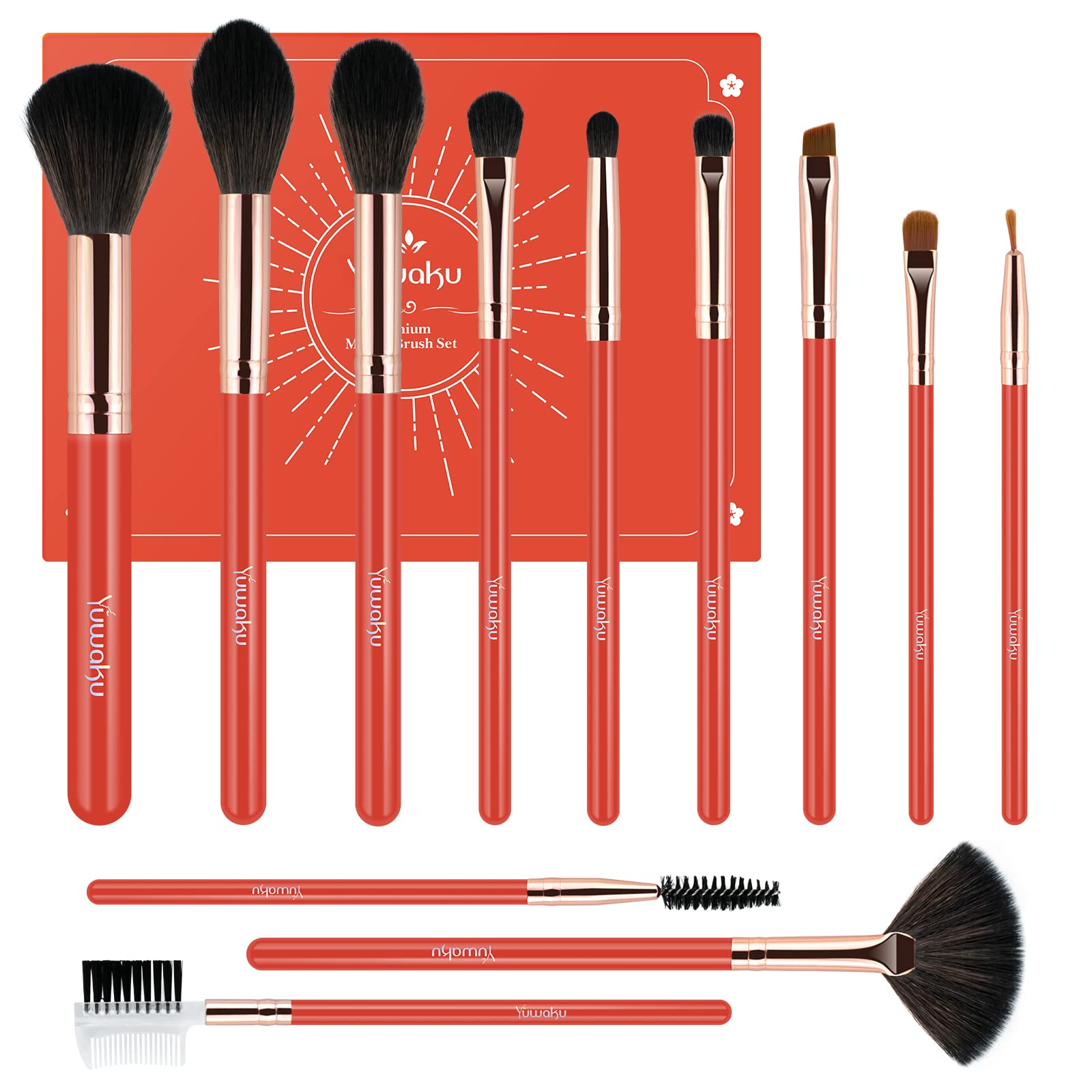 Makeup Brushes Set Professional from an Array of Eyeshadow Foundation Brushes to a Concealer Brush to Eyelash and Blusher Brushes 12 Pcs Make up Brush Kit -the Makeup World is Truly Your Oyster.