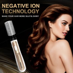 Hair Dryer Brush, 3 in 1 One Step Hot Brushes for Women with Changeable Brush Heads, Negative Ionic Brush Blow Dryer Styler Volumizer for Short Long Hair Mother's Day