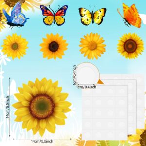 40 Pieces Sunflower Cutouts Butterfly Cutouts Classroom 3D Bulletin Board Decoration Gerbera Daisy Cutouts for School Early Childhood Teacher Student School Wall Birthday Party Decoration