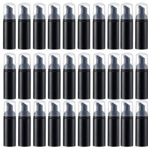 E ELAINFIA 30 PCS 60ml/2oz Portable Mini Foam Bottles - Small Spray Bottle Reusable Travel Spray Bottle Leakproof Foam Pump Bottle Easy To Carry Suitable For Shampoo Shower Gel Cosmetics