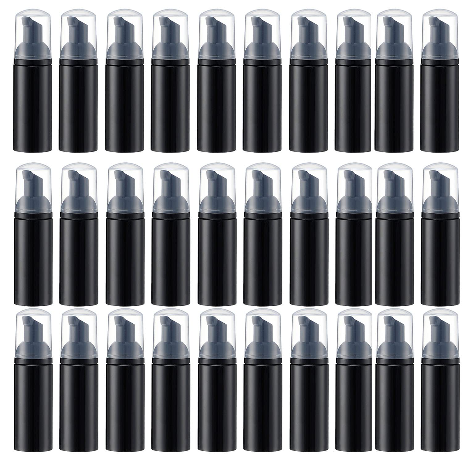 E ELAINFIA 30 PCS 60ml/2oz Portable Mini Foam Bottles - Small Spray Bottle Reusable Travel Spray Bottle Leakproof Foam Pump Bottle Easy To Carry Suitable For Shampoo Shower Gel Cosmetics