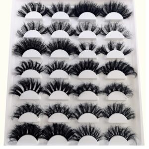 AMSDCN 14/16 Pairs Fluffy mix Lashes 10-25mm 3D Mink Lashes Long Thick Natural False Eyelashes Wholesale Lashes (SD-04)