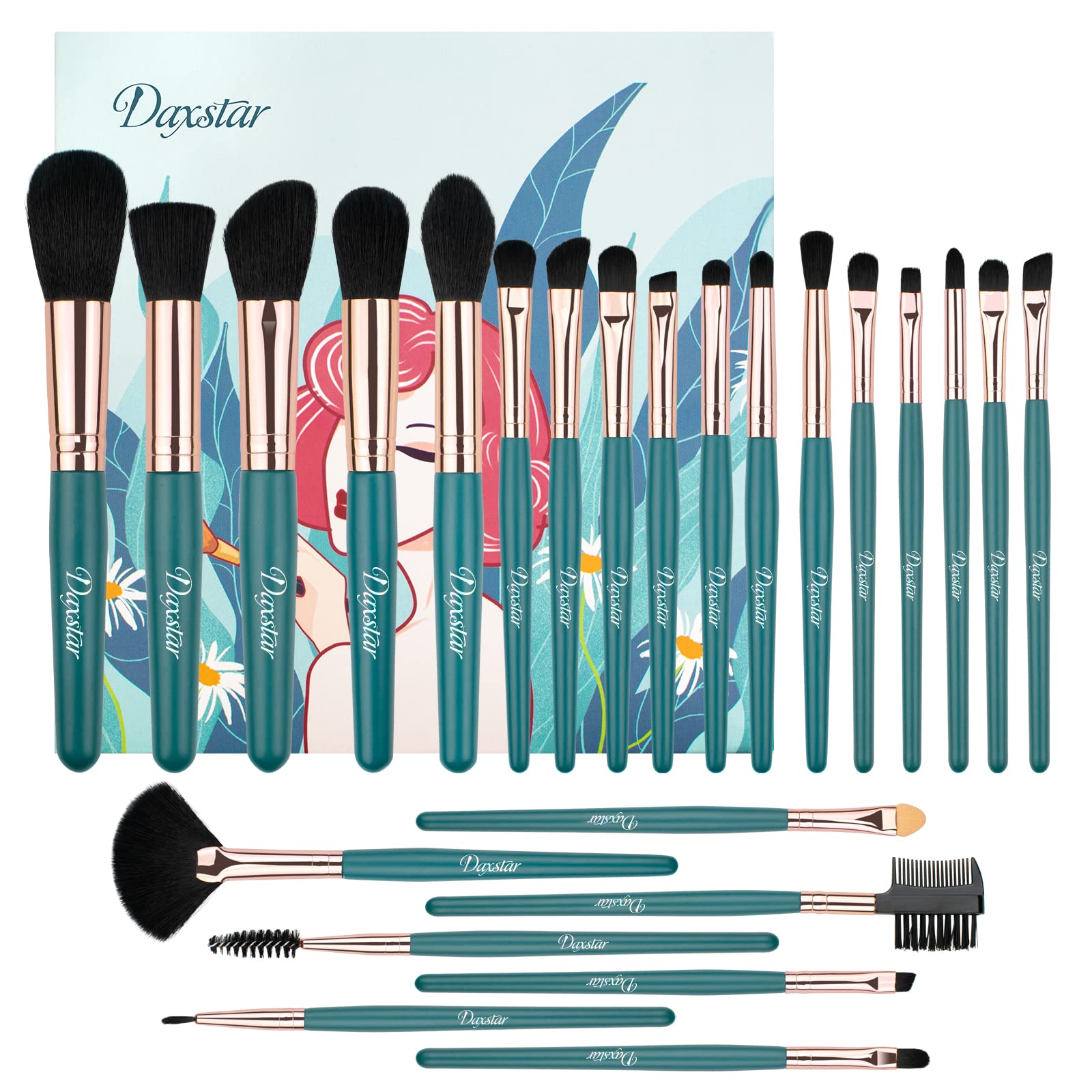 Makeup Brushes Set Professional - Make up Brush Set 24pcs Foundation Eyebrow Blush Concealer Face Powder Eye Shadows Eyeliner Highlight Brush Kit