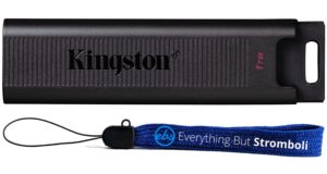 kingston flash drive 1tb datatraveler max usb 3.2 high speed 1000mb/s usb type-c for computer (dtmax/1tb) bundle with 1 everything but stromboli lanyard