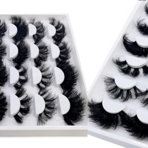 AMSDCN 14/16 Pairs Fluffy mix Lashes 10-25mm 3D Mink Lashes Long Thick Natural False Eyelashes Wholesale Lashes (SD-04)