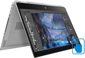 hp zbook studio x360 g5 (intel xeon e-2176m, 16gb ram, 512gb pcie ssd, 15.6"" fhd 1920x1080 touch, nvidia quadro p1000, zbook pen, win10 pro), silver (renewed)