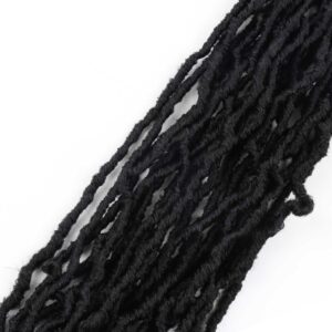 6 Packs 36 Inch Faux Locs Crochet Hair Pre looped Crochet Goddess Loc Hair Braids Soft Locs Crochet Hair for Black Women (36 Inch (Pack of 6), 1B#)